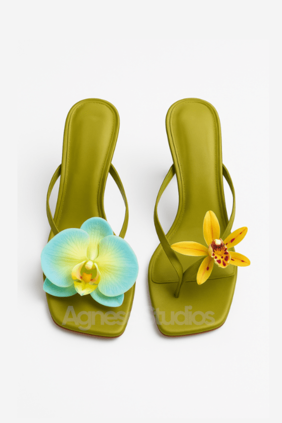 Samet Green Sandals – Agnese Std